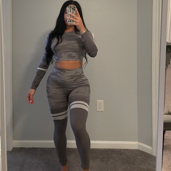 Pants & Jumpsuits | Bombshell Inspired 2 Piece Army Gym Set | Poshmark